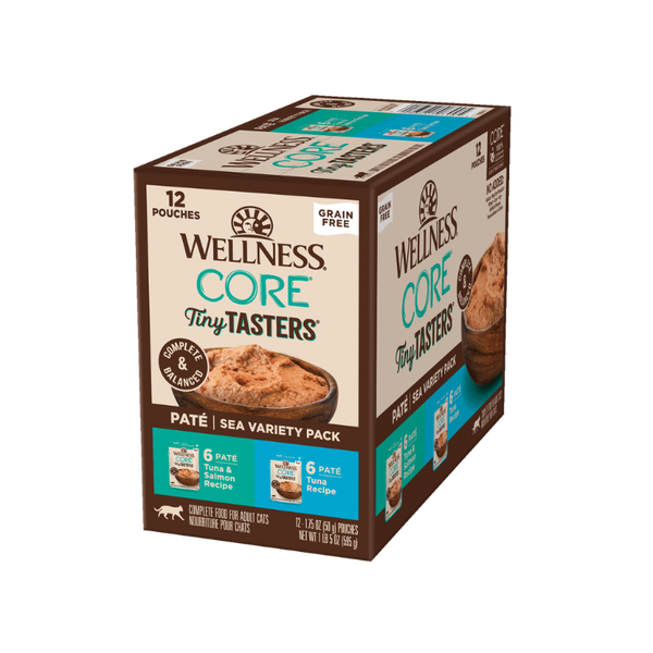 WELLNESS Core Wet Cat Food Tiny Tasters Smooth Pâté Sea Variety Pack 5